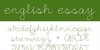 English Essay Font | Designed by Brittney Murphy Design