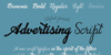 Advertising Script Font Family (2 styles) by Zetafonts