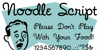 Noodle Script Font | Designed by Dave Bastian