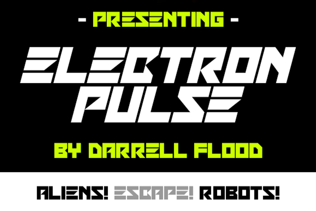 Electron Pulse Font | HAWTPIXEL - Darrell Flood | FontSpace