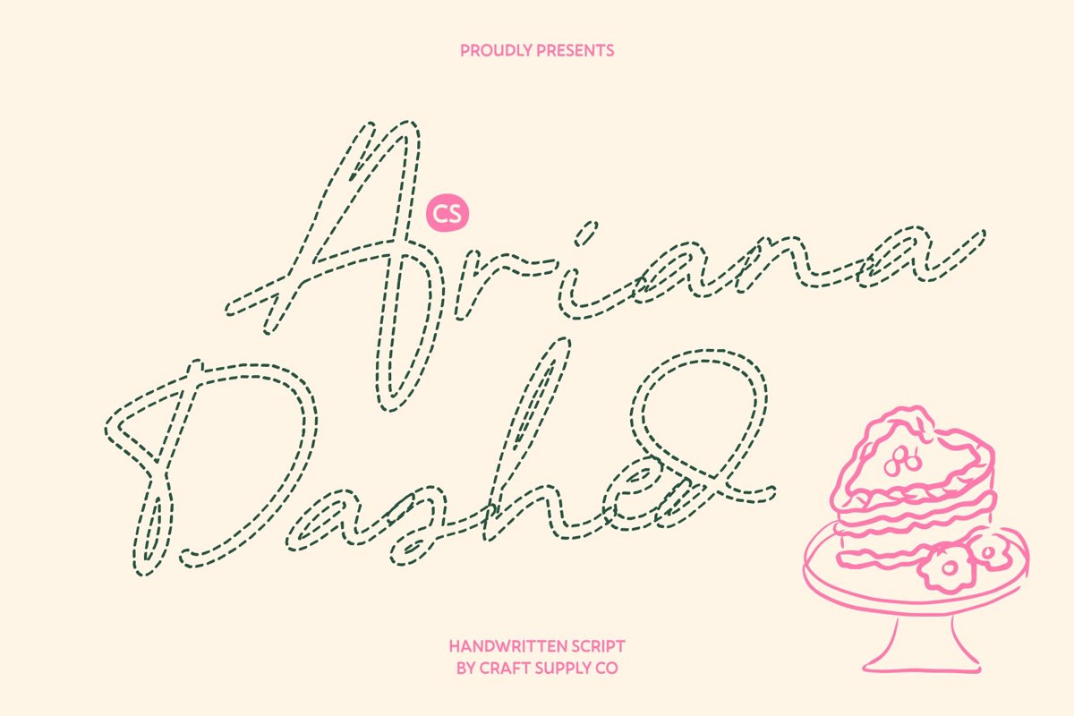 CS Ariana Dashed Font - Free Download