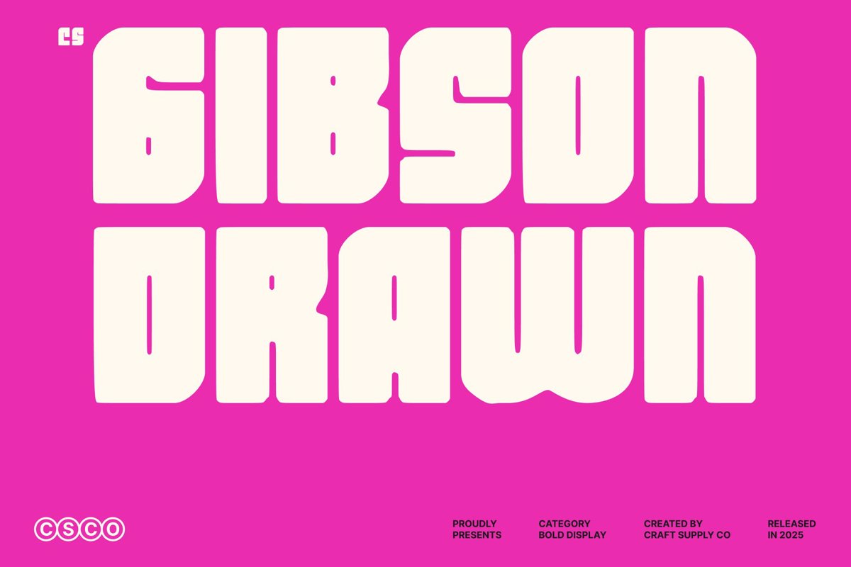 CS Gibson Drawn Font - Free Download