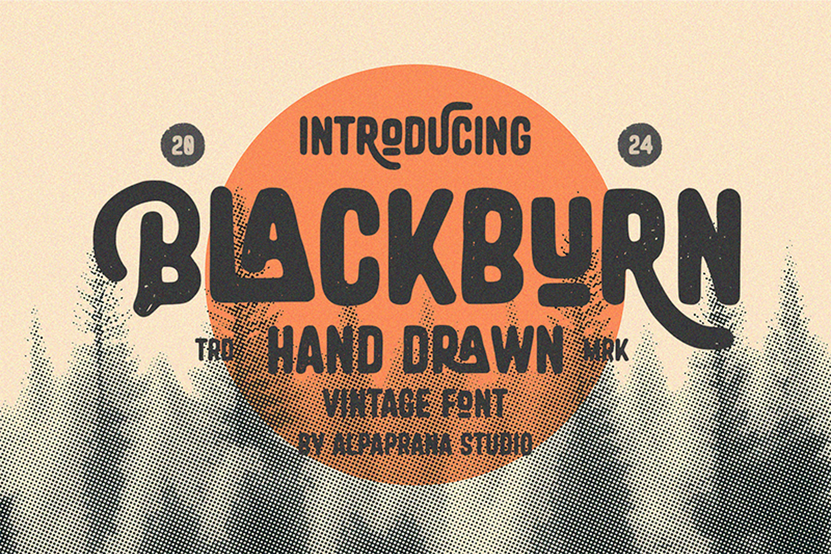 Blackburn Font | Alpaprana | FontSpace
