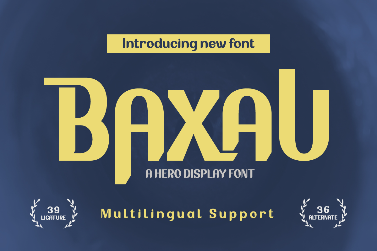 BAXAU Font | twinletter | FontSpace