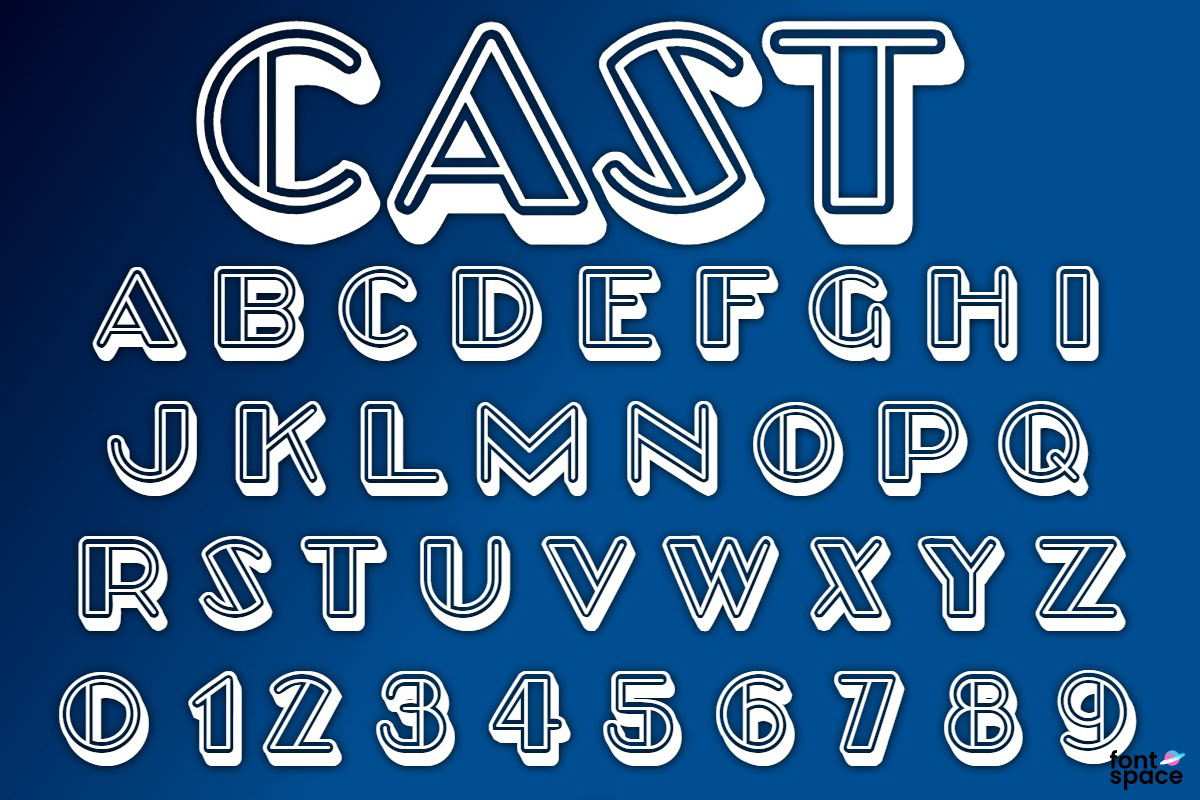 Cast Font | Vladimir Nikolic | FontSpace