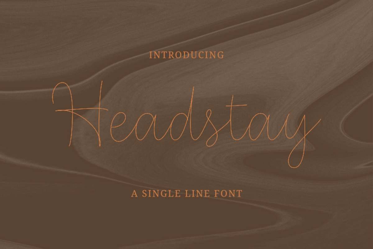 Headstay Single Line Font | Single Line Studio | FontSpace