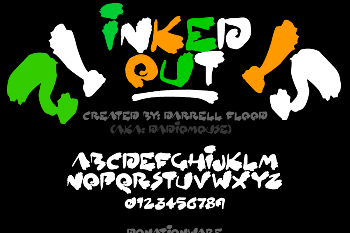 Inked Out Font | HAWTPIXEL - Darrell Flood | FontSpace