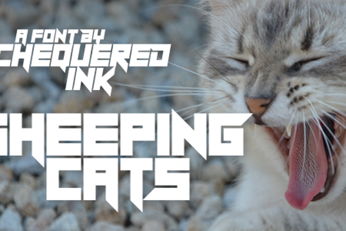Sheeping Cats Font | Chequered Ink | FontSpace