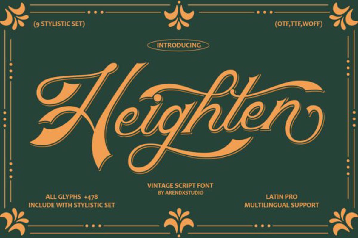 Heighten Font | Asep Rendi | FontSpace
