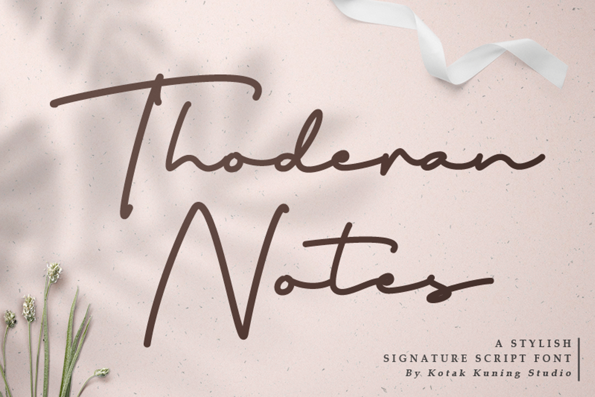 Thoderan Notes Font | Kotak Kuning Studio | FontSpace