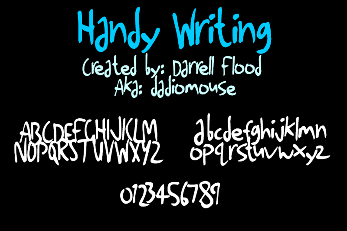 Handy Writing Font | HAWTPIXEL - Darrell Flood | FontSpace