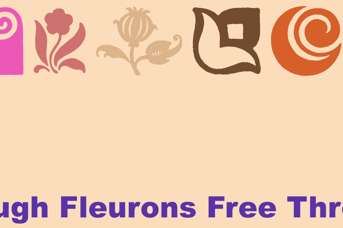 Rough Fleurons Free Three Font | Intellecta Design | FontSpace
