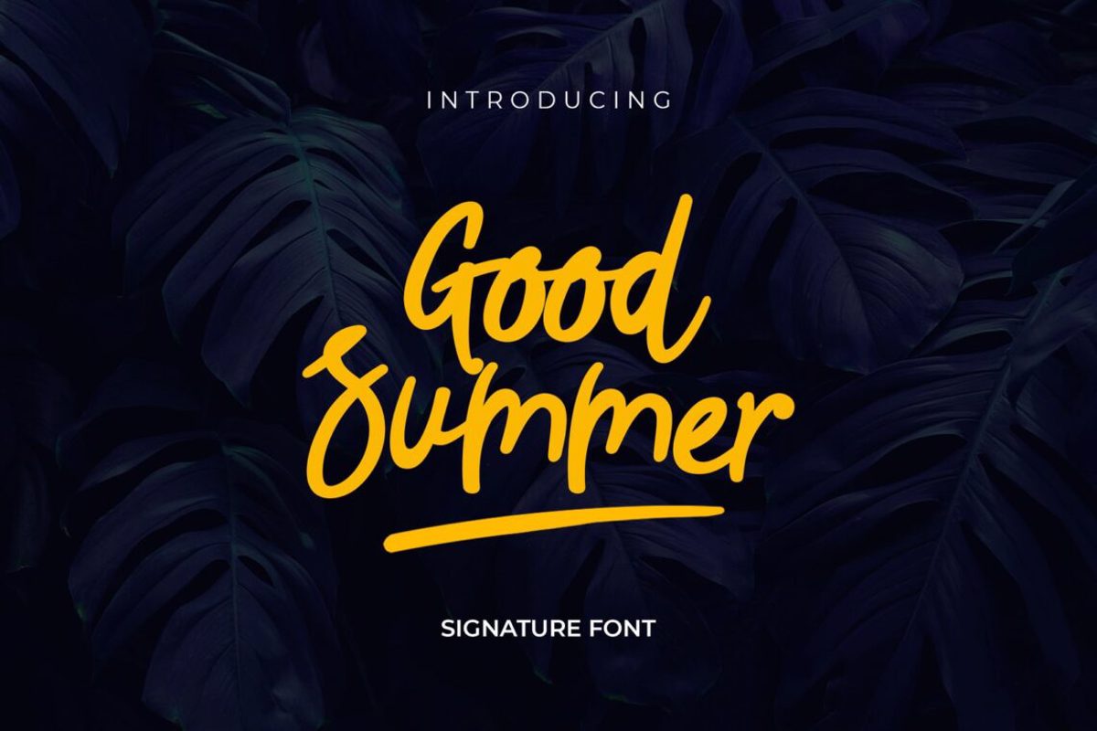 Good Summer Cursive Handwriting Font - Free Download