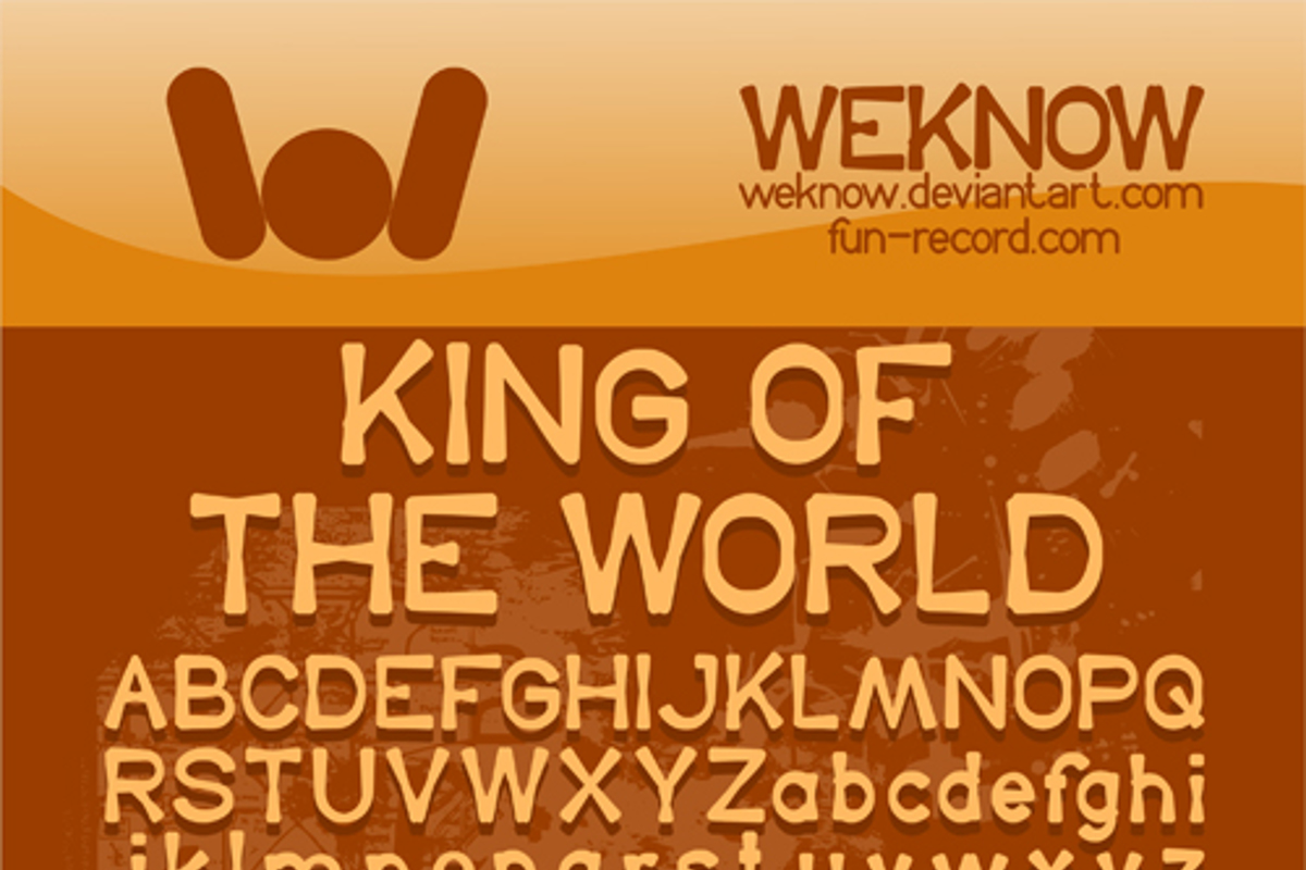King Of The World Font | weknow | FontSpace
