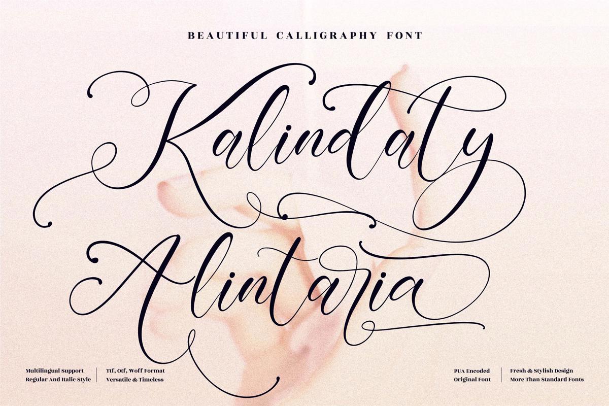 Kalindaty Alintaria Font | Perspectype Studio | FontSpace