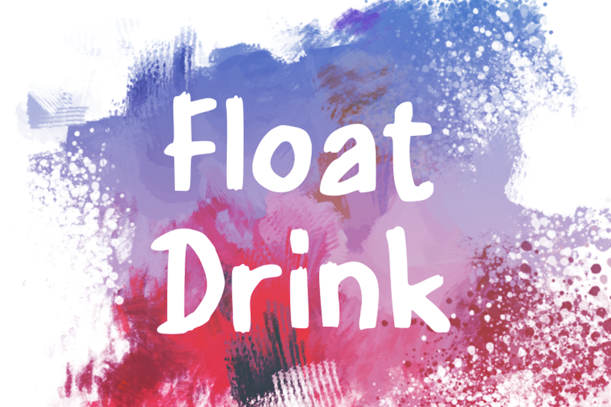 F Float Drink Font | wepfont | FontSpace