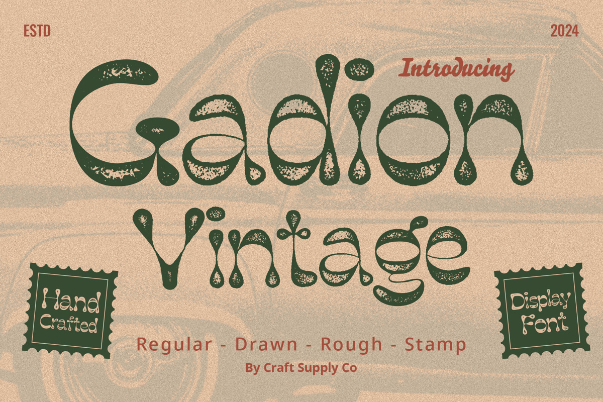 Gadion Vintage Stamp Font - Free Download