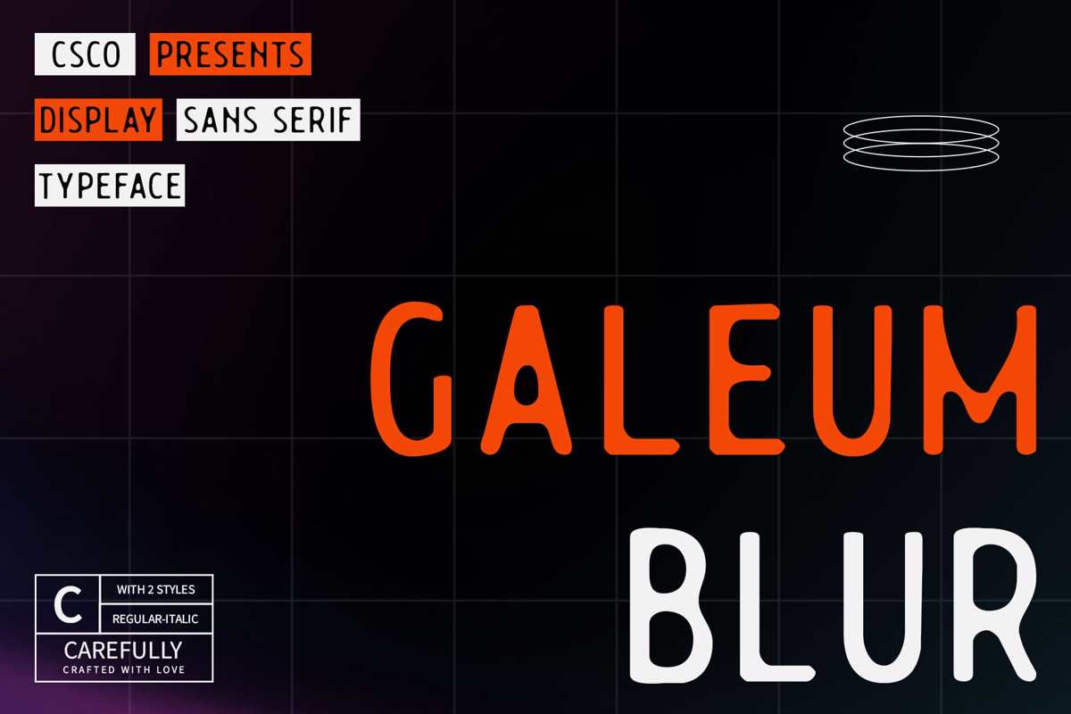 Galeum Blur Font | craftsupplyco | FontSpace