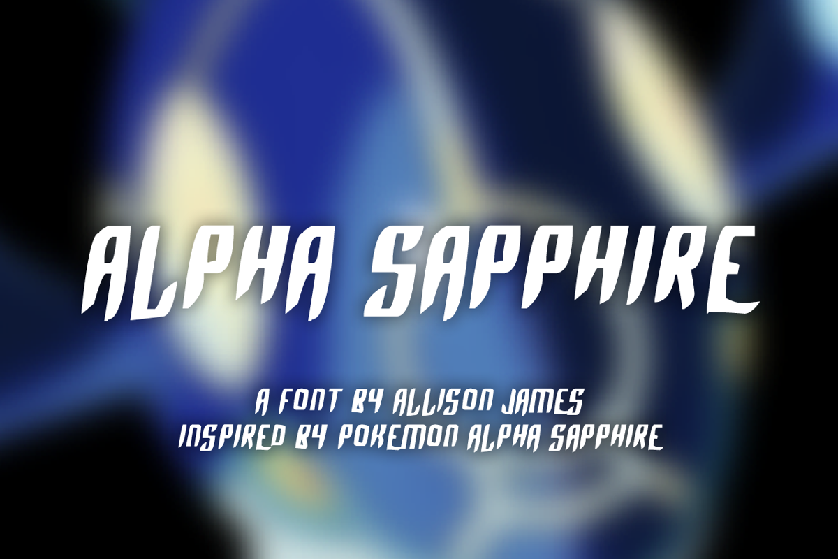 Alpha Sapphire Font | Chequered Ink | FontSpace