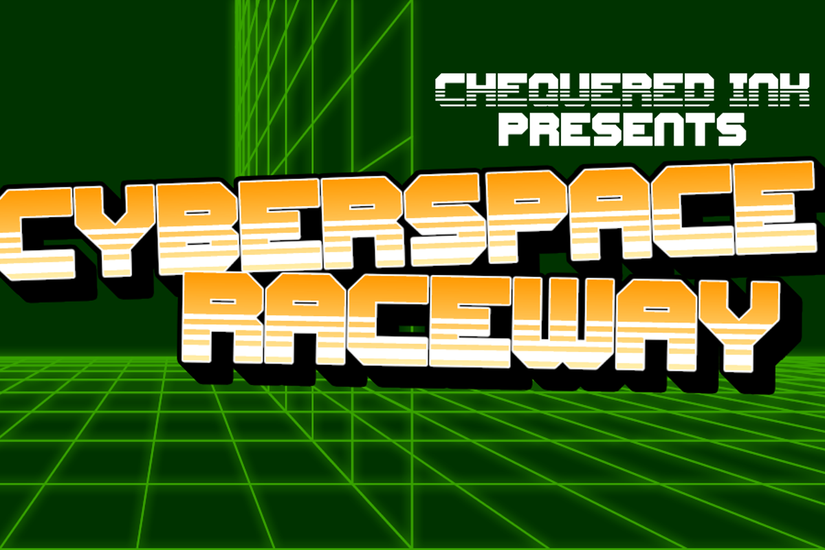 Cyberspace Raceway Back Font | Chequered Ink | FontSpace
