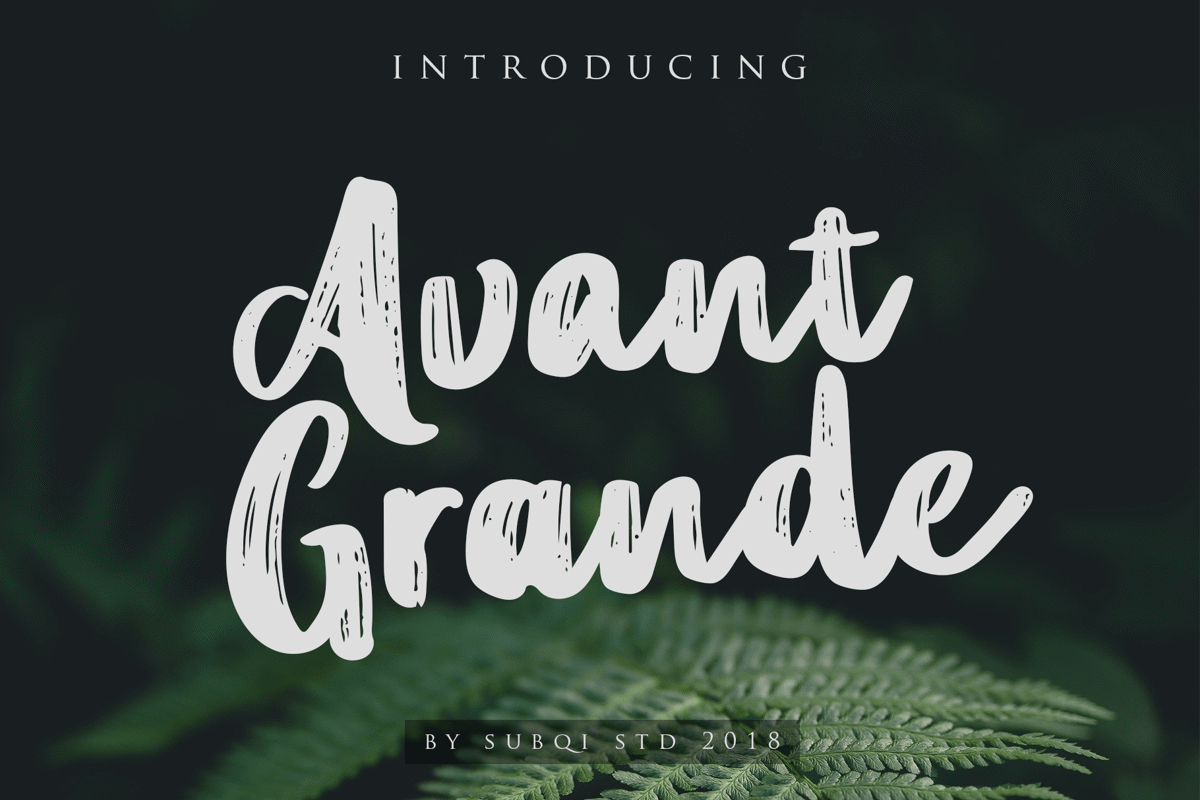 Avant Grande Font | subqistd | FontSpace