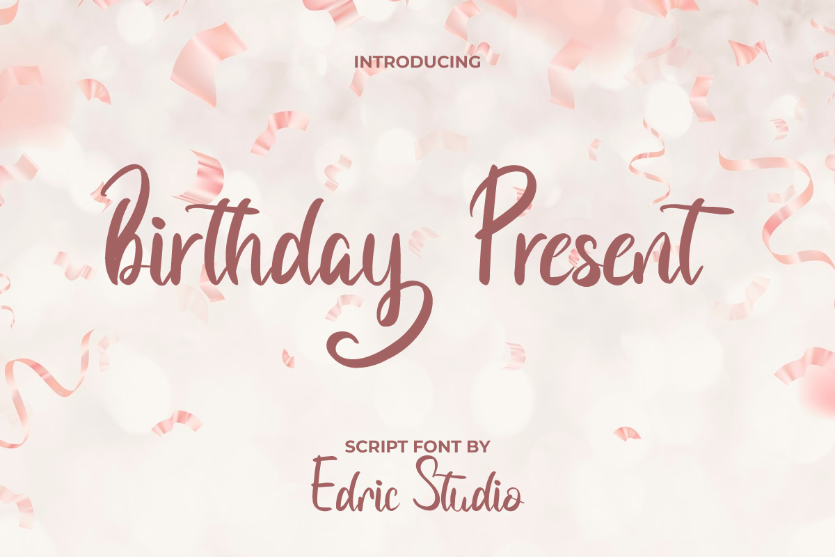 Birthday Present Font | Edric Studio | FontSpace