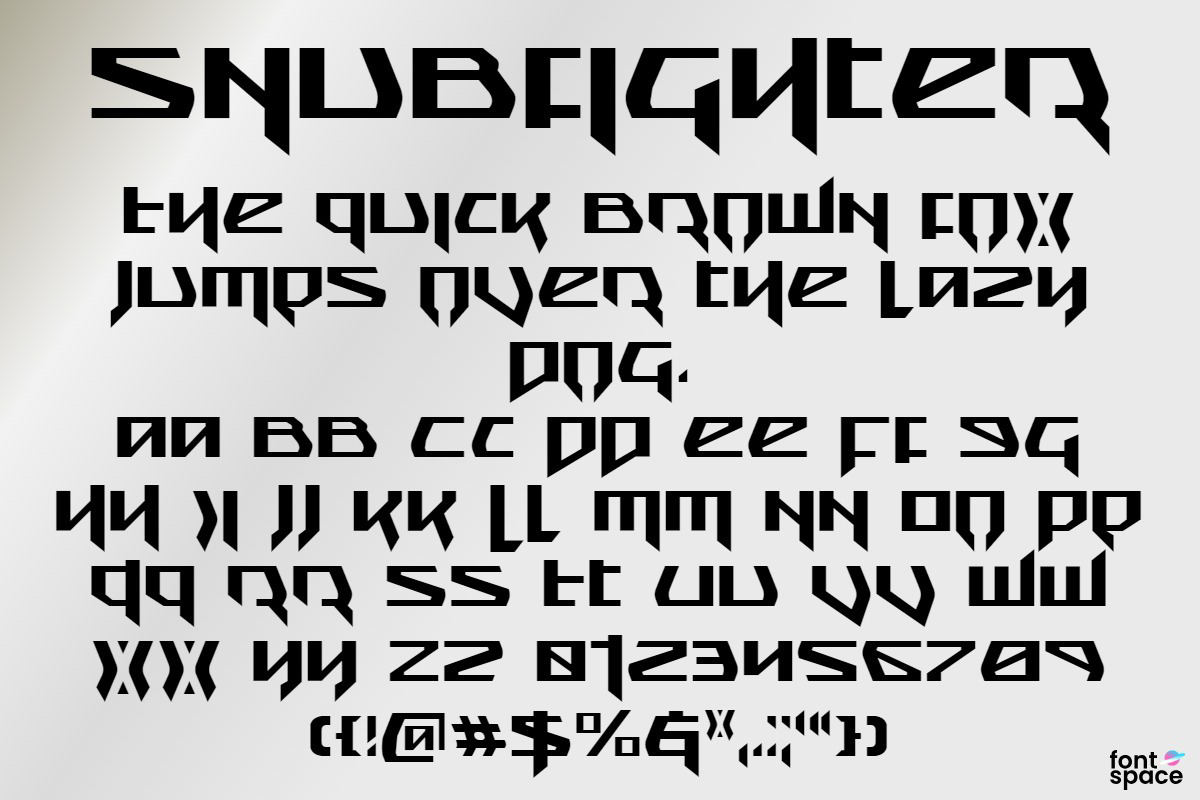 Snubfighter Font | Iconian Fonts | FontSpace