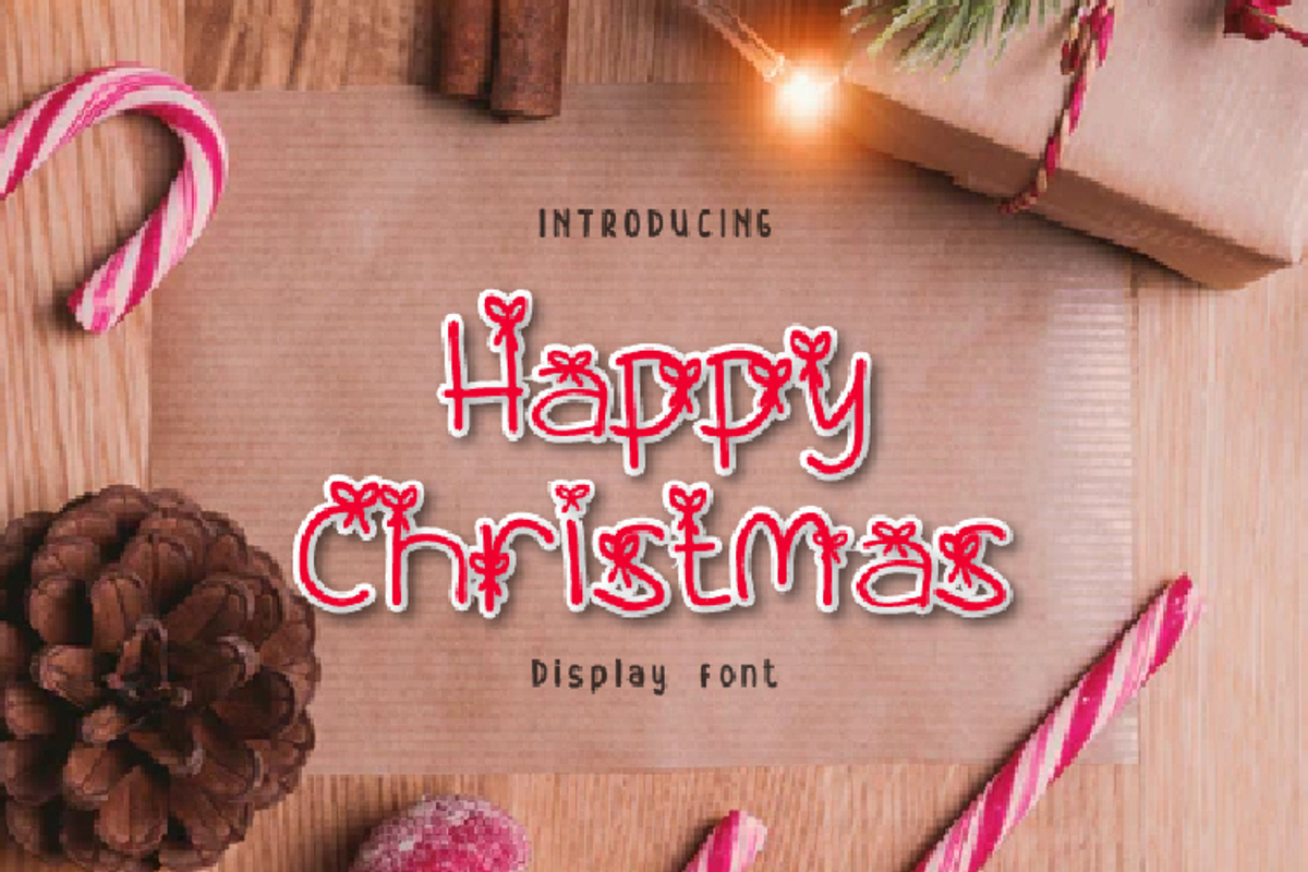 Happy Christmas Font | Letterayu & Masyafi Studio | FontSpace