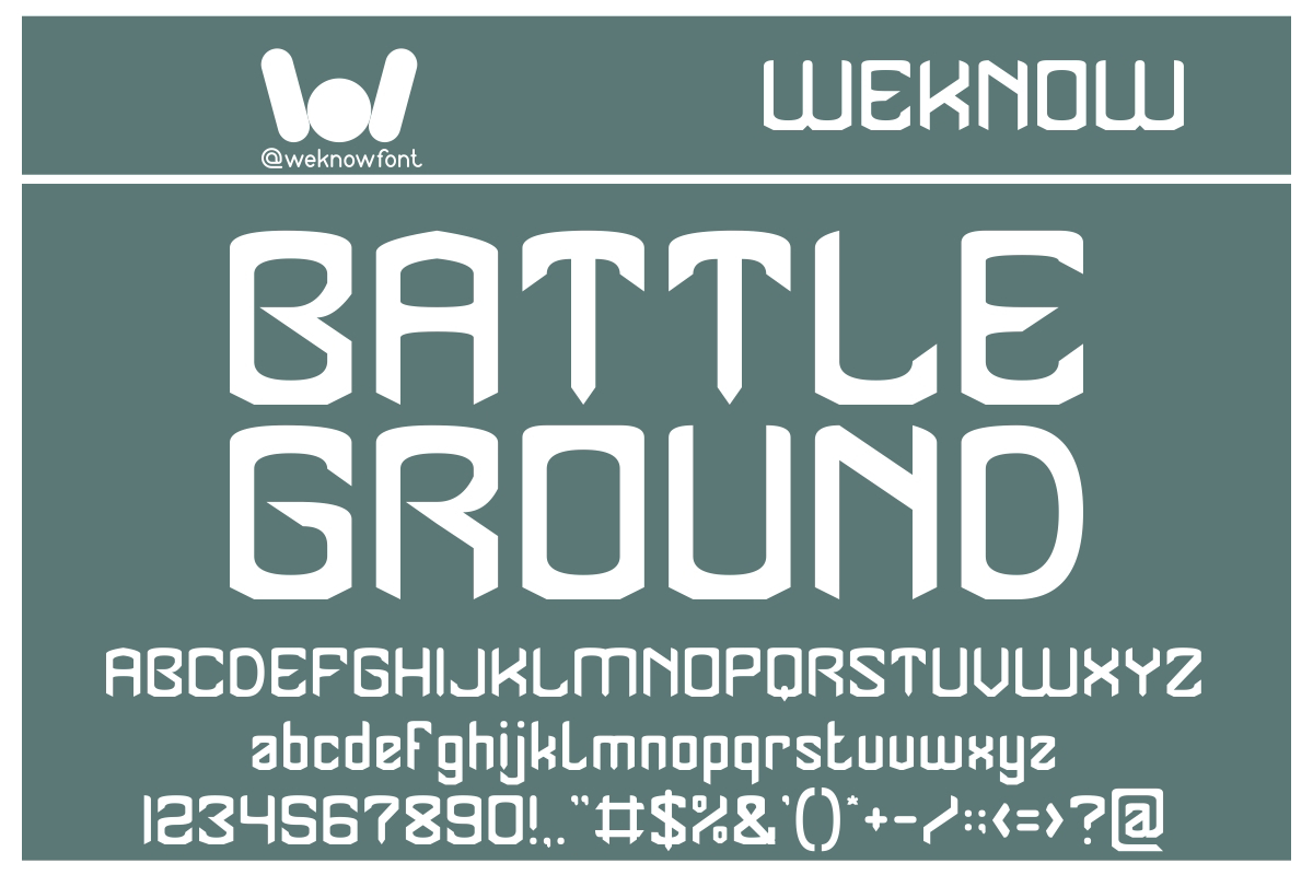 BATTLE GROUND Font | weknow | FontSpace