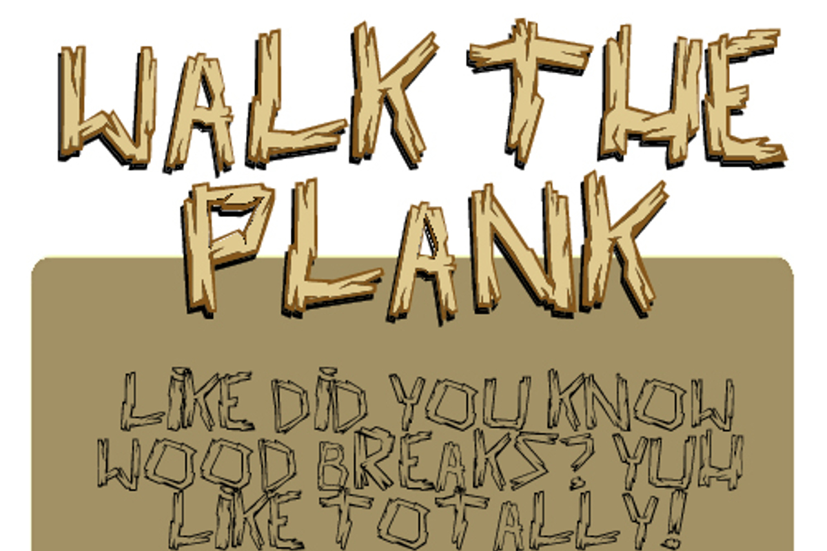 Walk the plank Font - Free Download