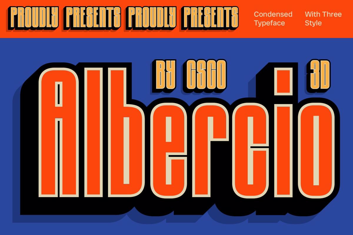 Albercio 3D Font | craftsupplyco | FontSpace