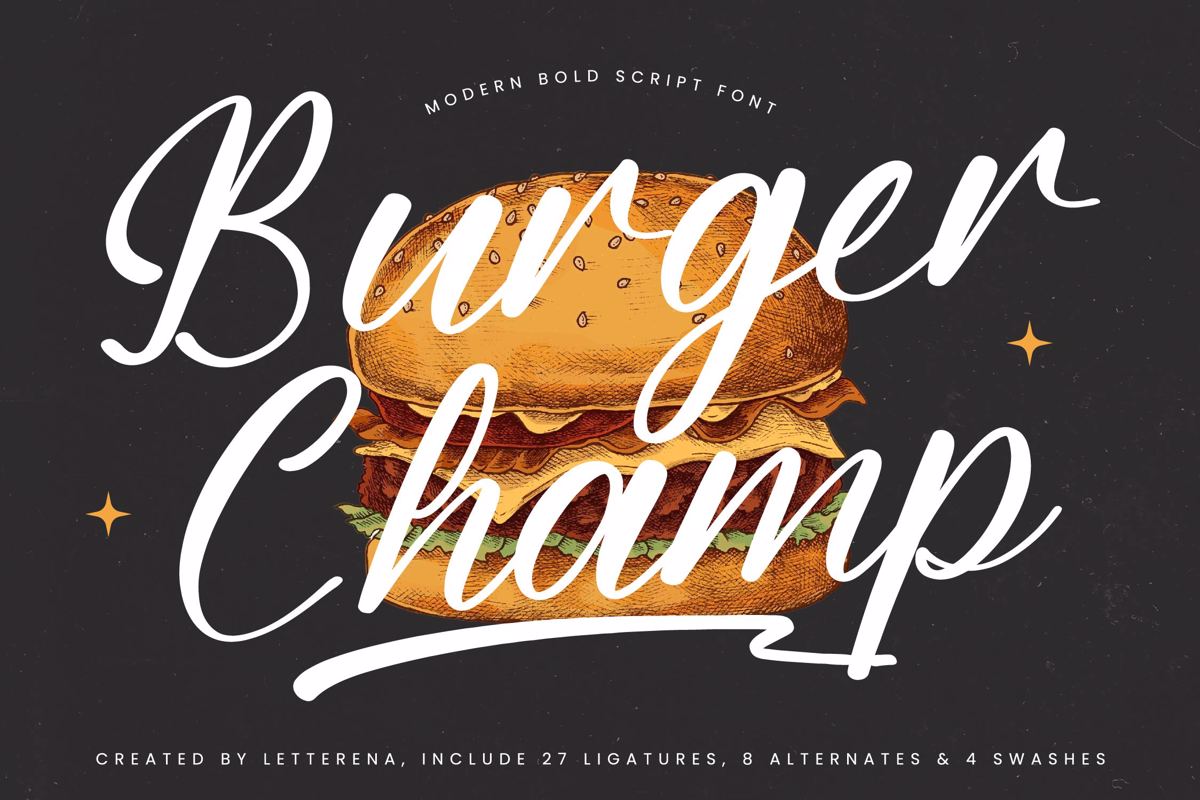Burger Champ VERSION Font | Letterena Studios | FontSpace