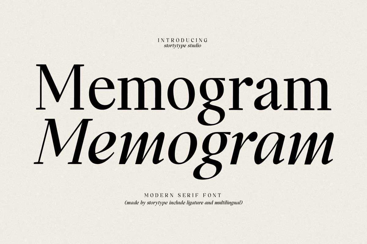 Memogram Font | Storytype Studio | FontSpace