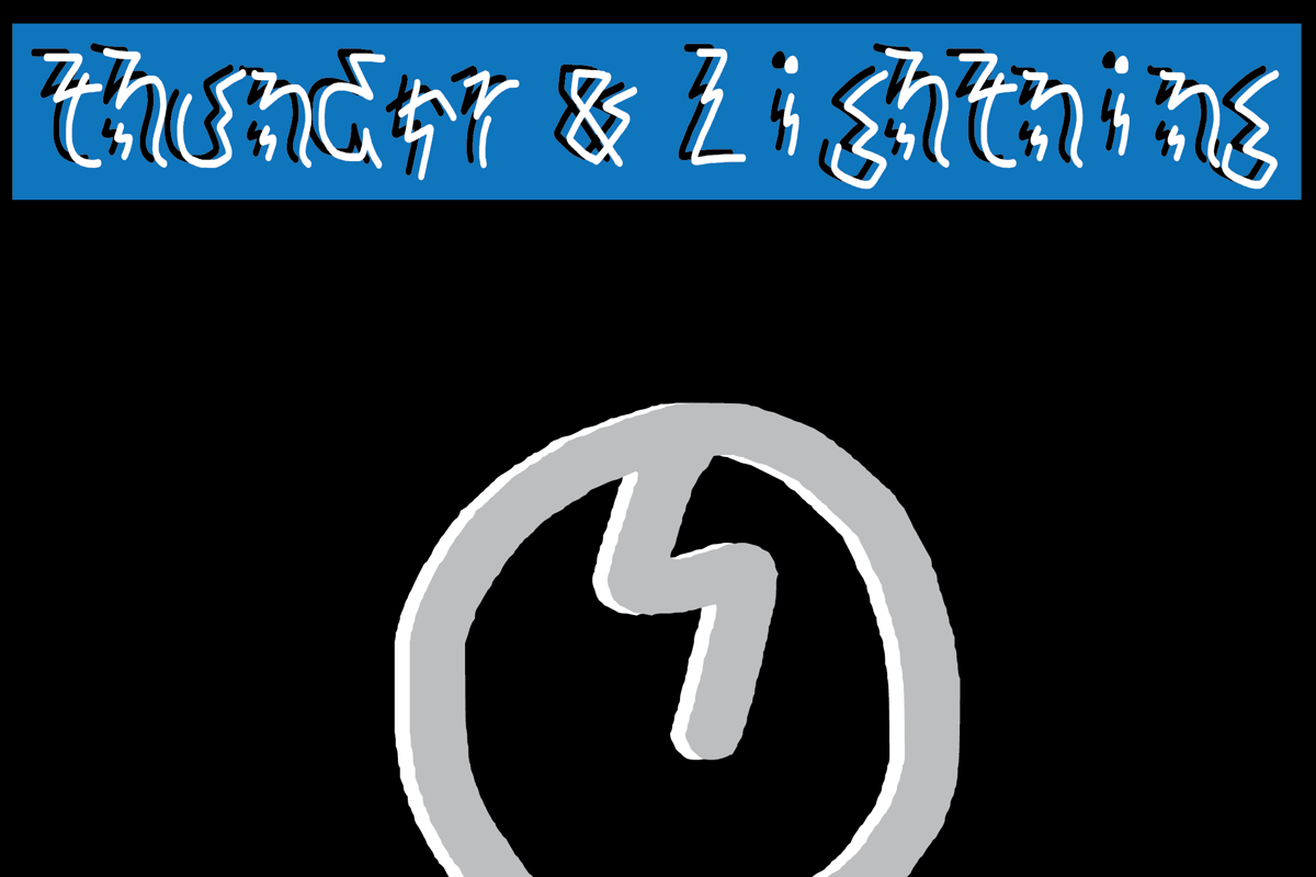 Thunder and lightning Font - Free Download