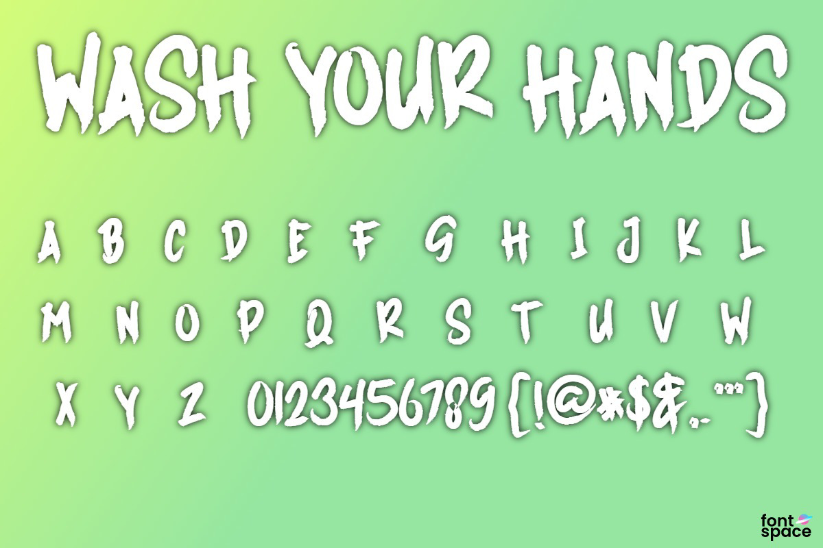 WASH YOUR HANDS Font | aminmario | FontSpace