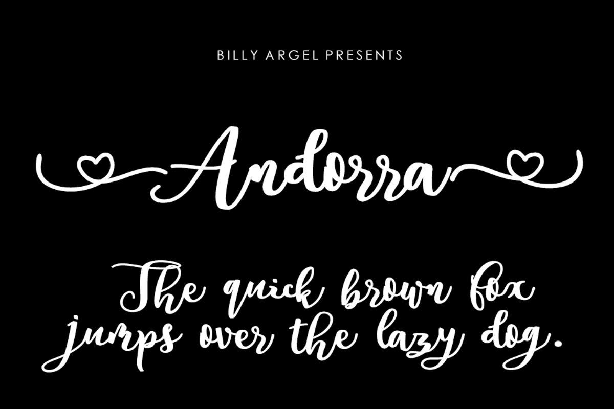 Andorra Font | Billy Argel Fonts | FontSpace
