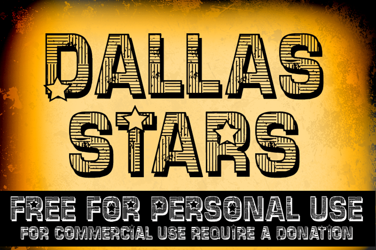CF Dallas Stars Font - Free Download