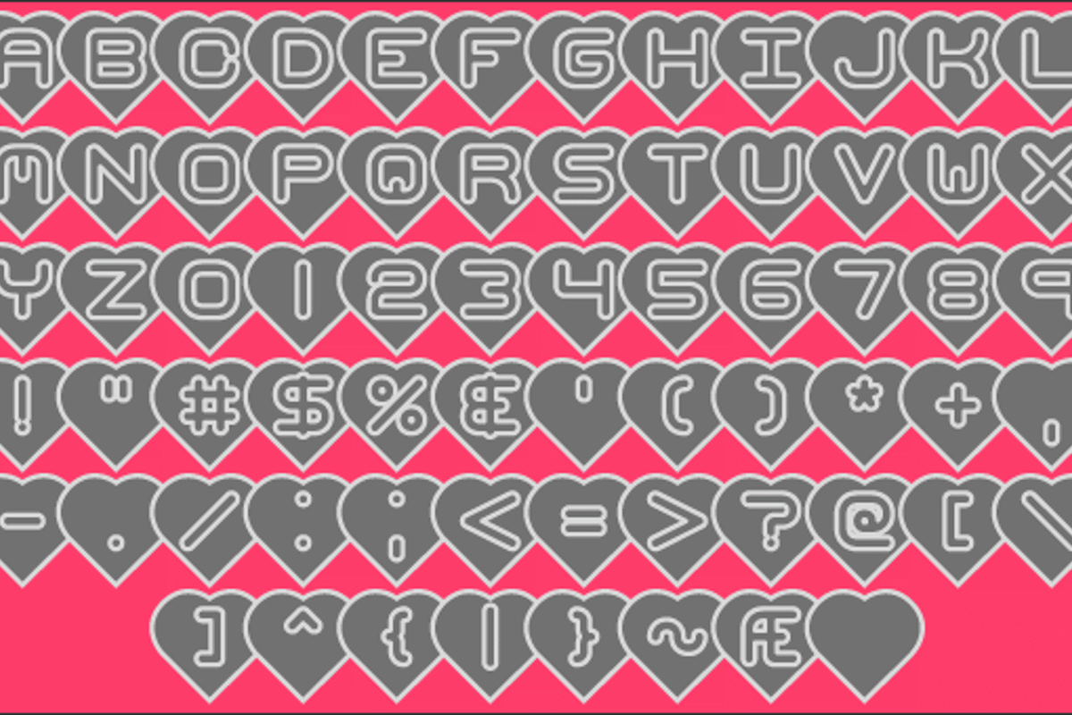 Hearts BRK Font | Ænigma Fonts | FontSpace