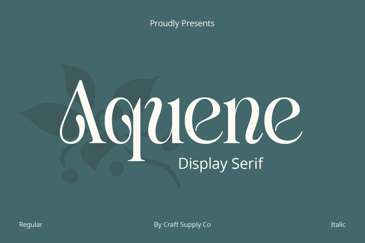 Aquene Font | craftsupplyco | FontSpace