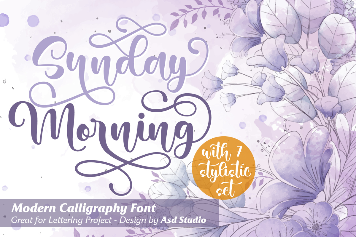 Sunday Morning Font | Asd Studio | FontSpace
