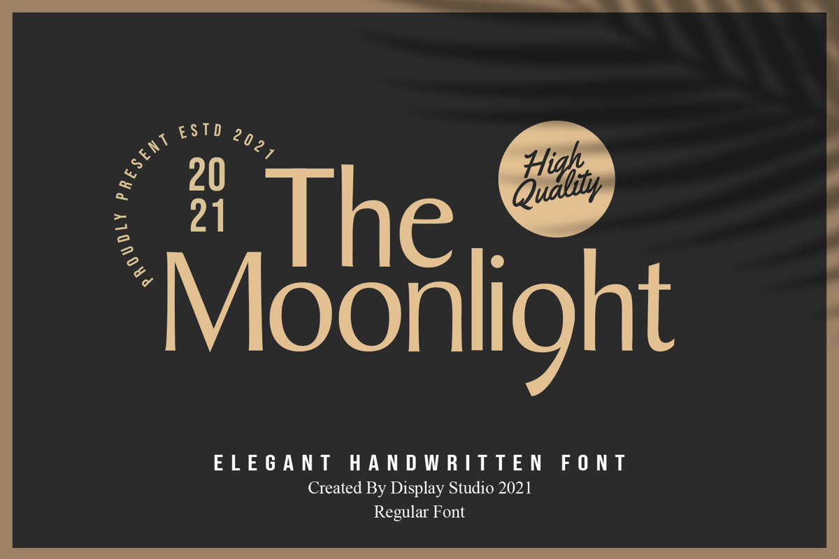 The Moonlight Font | DisplayStudio_ | FontSpace
