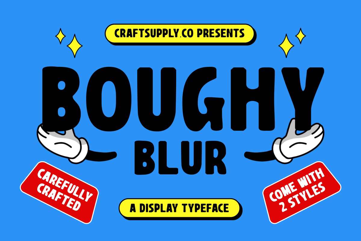 Boughy Blur Font | craftsupplyco | FontSpace