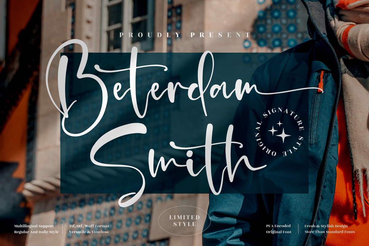 Beterdam Smith Font | Perspectype Studio | FontSpace