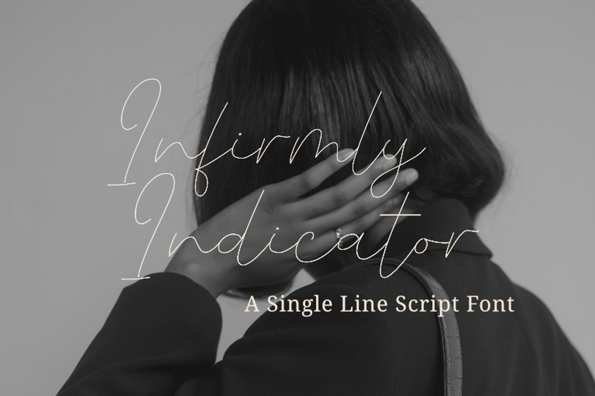 Infirmly Indicator Single Line Font - Free Download