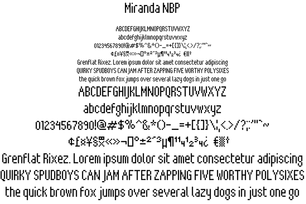 Miranda NBP Font - Free Download