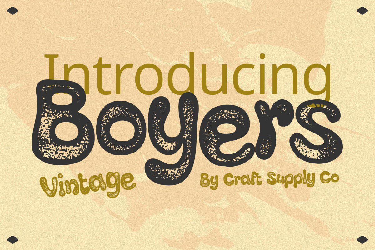 Boyers Vintage Stamp Font | craftsupplyco | FontSpace
