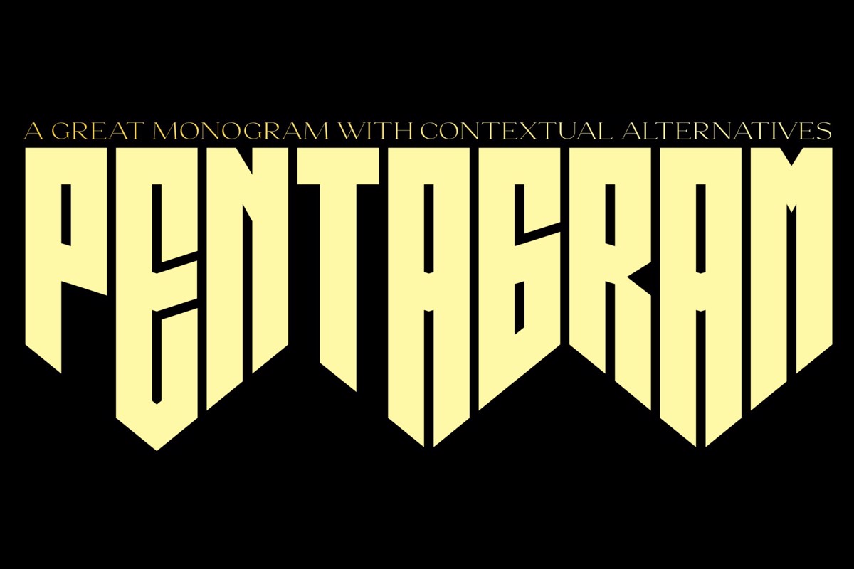 Pentagram Font | Intuisi Creative | FontSpace