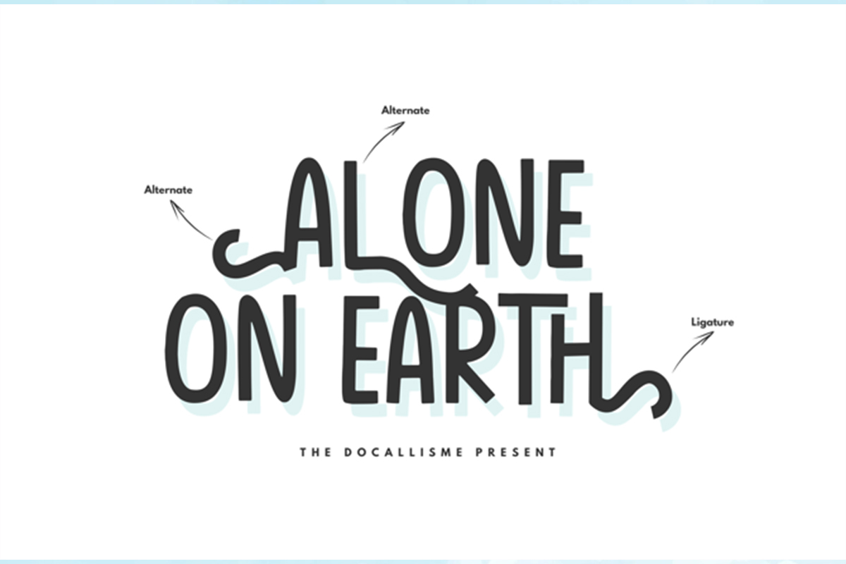 Alone On Earth Font | docallisme | FontSpace