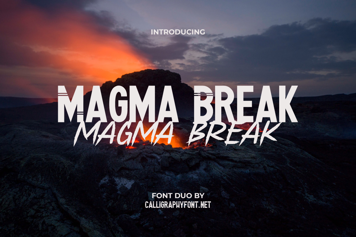Magma Break Font | CalligraphyFonts.net | FontSpace