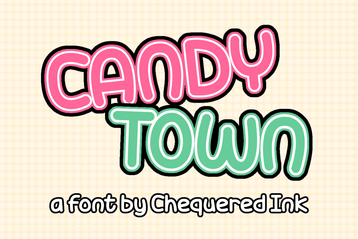 Candy Town Font | Chequered Ink | FontSpace
